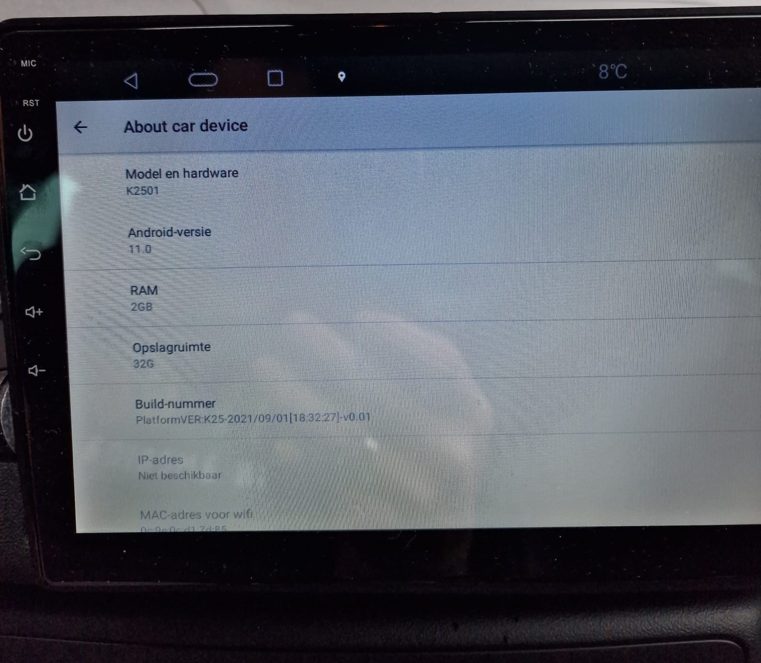 Head Unit K2501: Allwinner T5 Processor Firmware